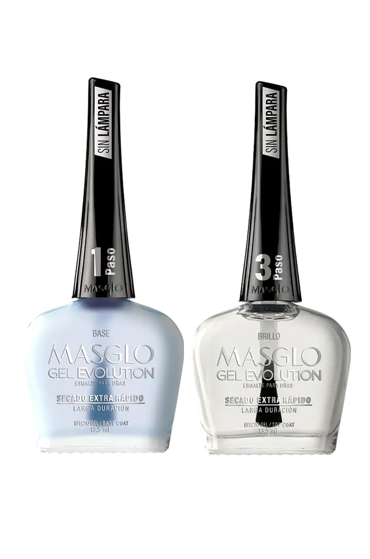 KIT BASE + BRILLO GEL EVOLUTION| ESMALTES PARA UÑAS | MASGLO COLOMBIA ...