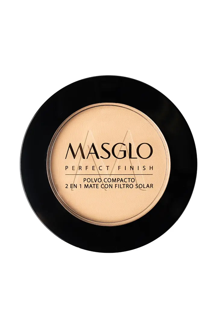 PERFECT FINISH - POLVO COMPACTO 2 EN 1 CON FILTRO SOLAR MASGLO COSMETI ...