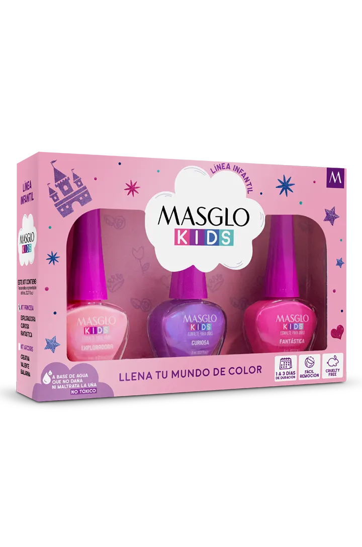 KIT PRINCESA MASGLO KIDS | ESMALTES PARA UÑAS | MASGLO COLOMBIA – Masglo